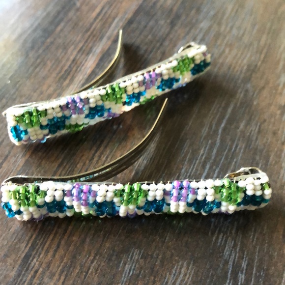 Accessories | Multi Colored Seed Bead Barretts | Poshmark